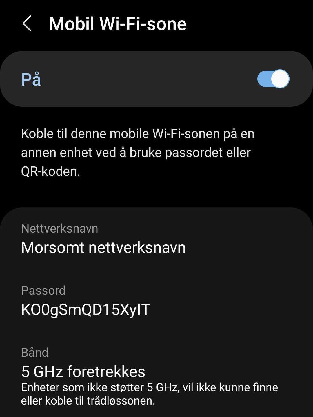 Slik deler du internett fra Android-mobilen din