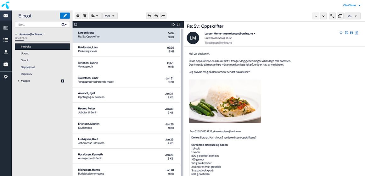 Webmail - Hjelp og veiledning til Online e-post | Telenor